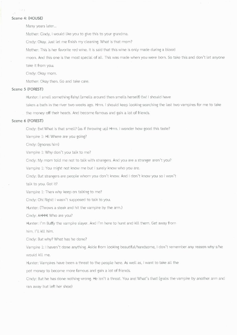 Blood moon story telling script